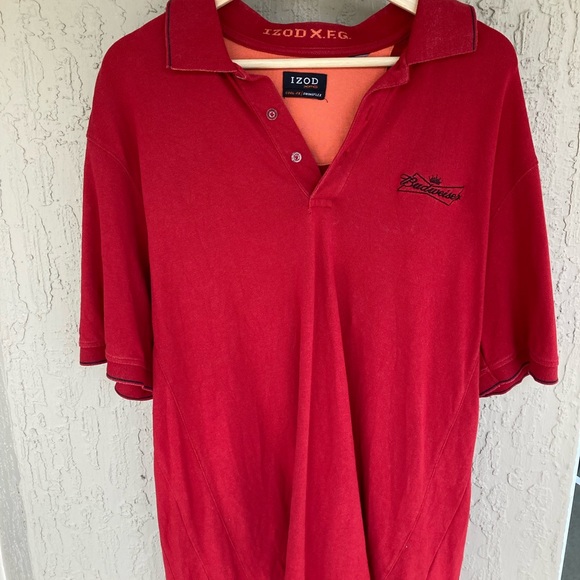 Izod | Shirts | Mens Izod Xfg Budweiser Logo Polo Shirt | Poshmark